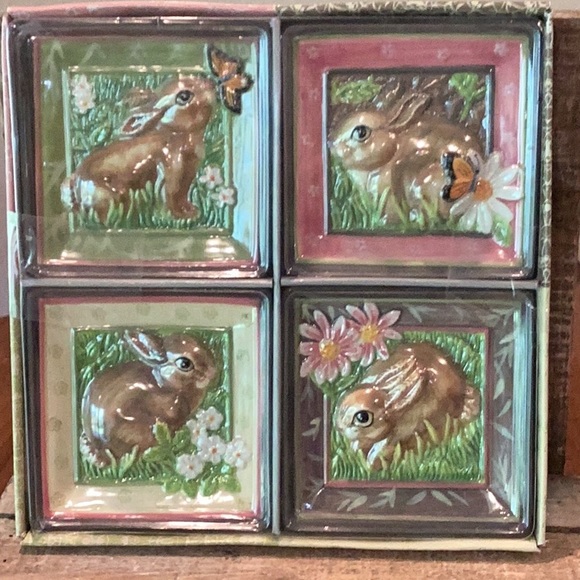 MWW Market | Other | Set Of 4 Bunny Flower And Butterfly Decorative ...